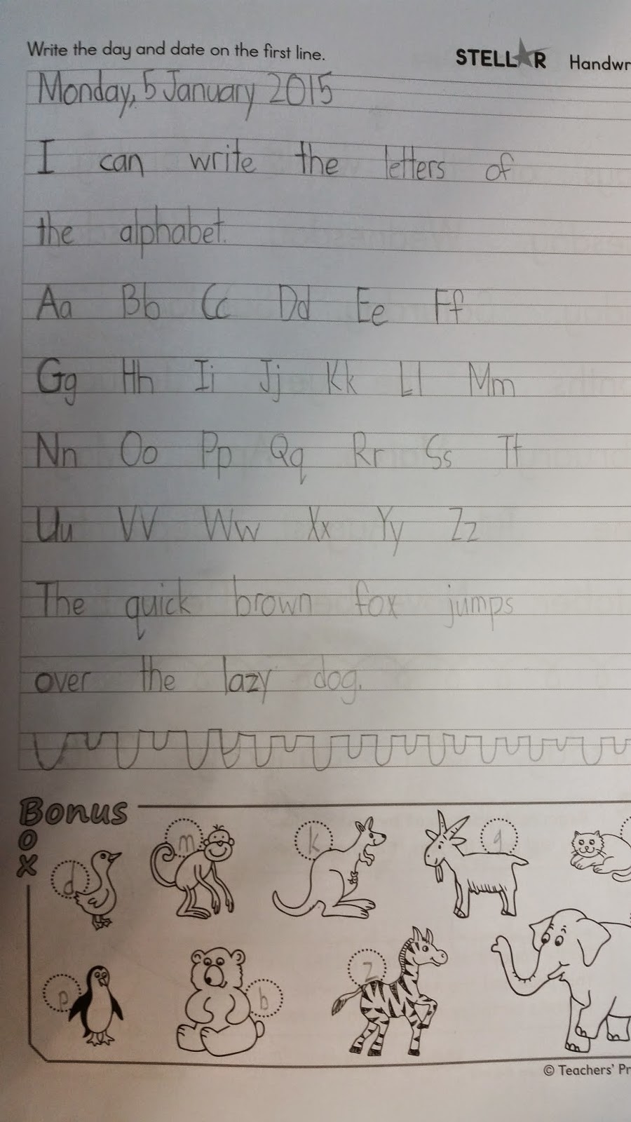 2 Honesty: Excellent Handwriting!