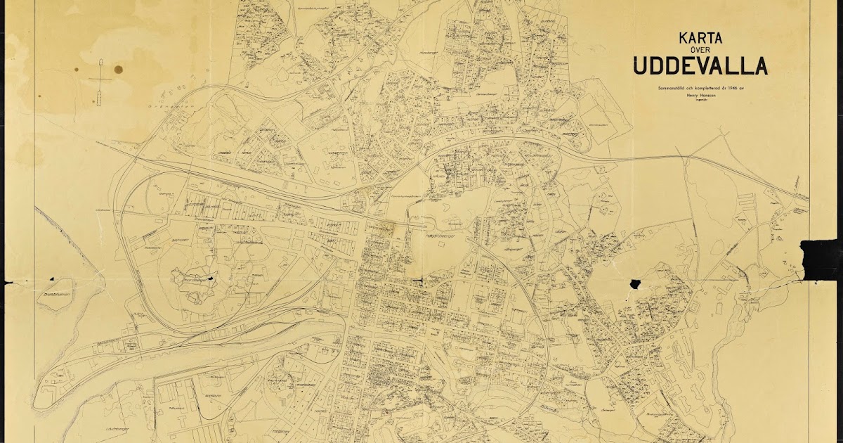 uddevallabloggen.se: KARTA ÖVER UDDEVALLA 1946