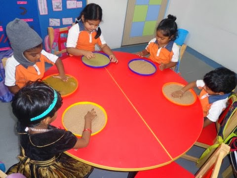 Oakridge Day & Residential Campus, Visakhapatnam: Sand Tracing Activity