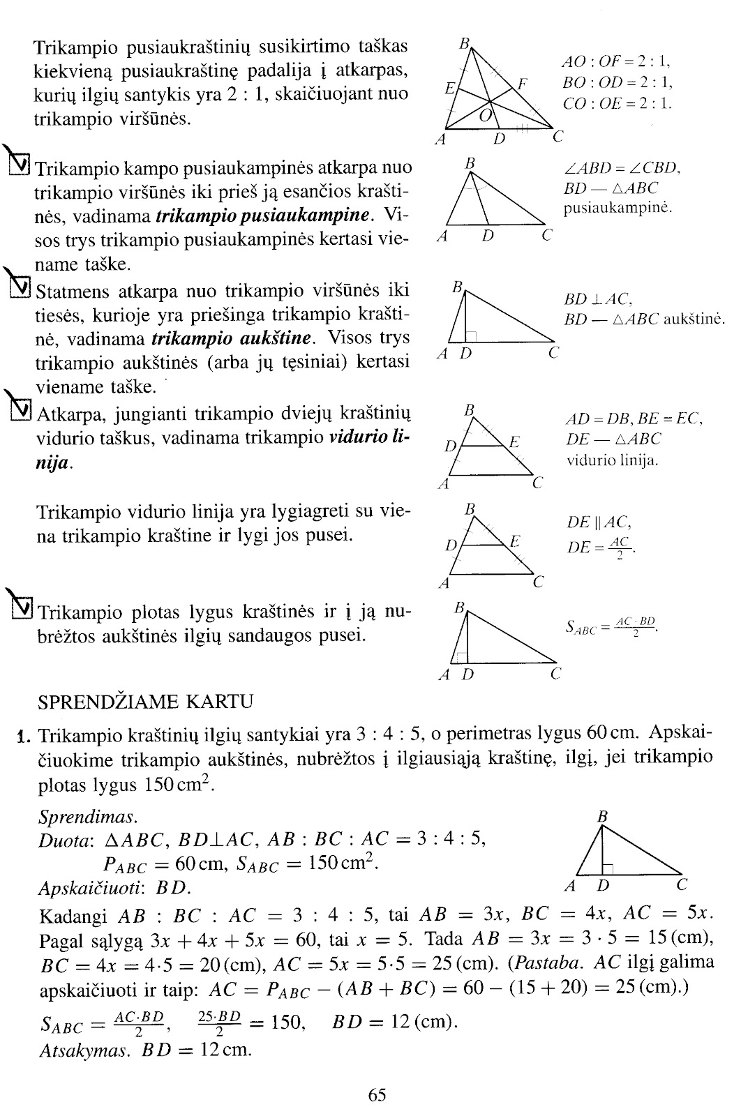 Dešimtokams: Trikampiai