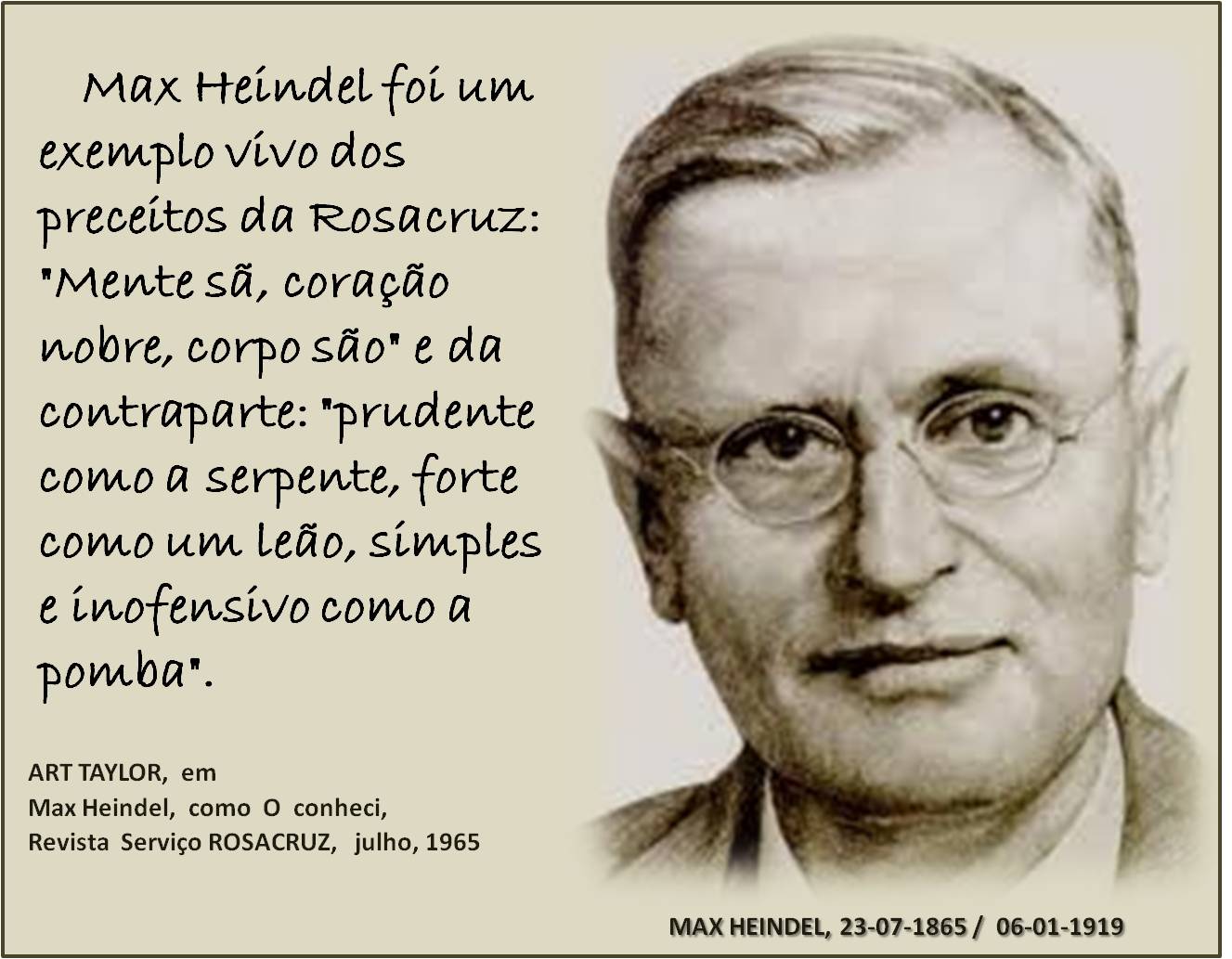 Rosacruz e Devoção: Max Heindel, Como O Conheci