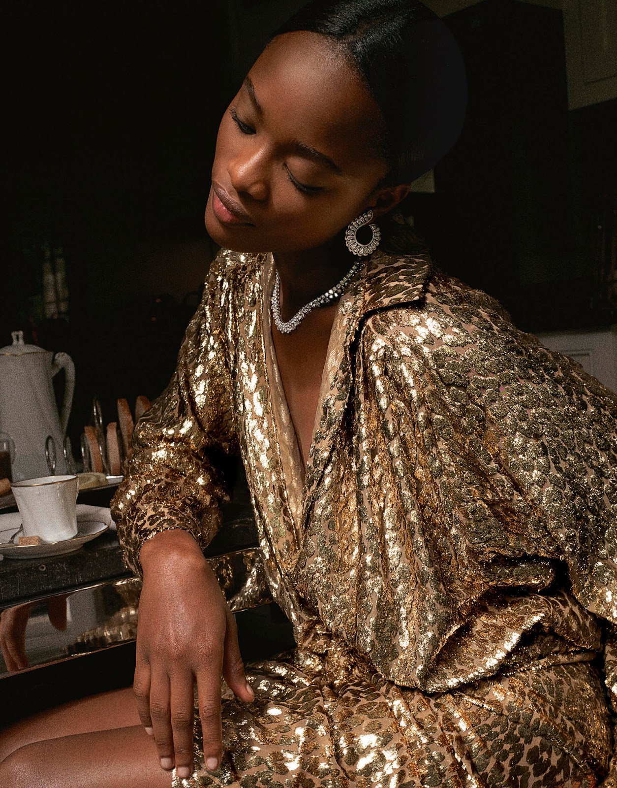 Mayowa Nicholas in Porter Magazine #23 Winter 2017 by Cedric Buchet