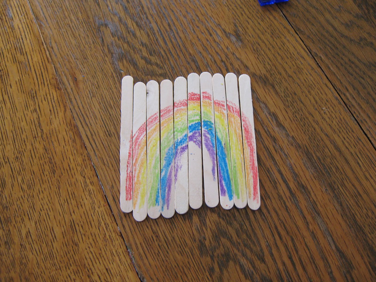 Almost Unschoolers: Popsicle Stick Rainbow Counting Puzzle