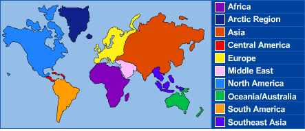 Empires and Generals: Regions of the world