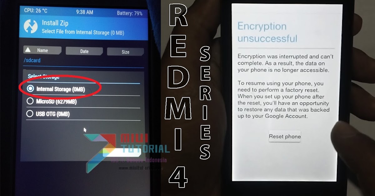 Internal Memory 0 MB? Muncul Error Encryption Unsuccessful di Xiaomi Redmi 4/A/Prime Kamu? Ini ...