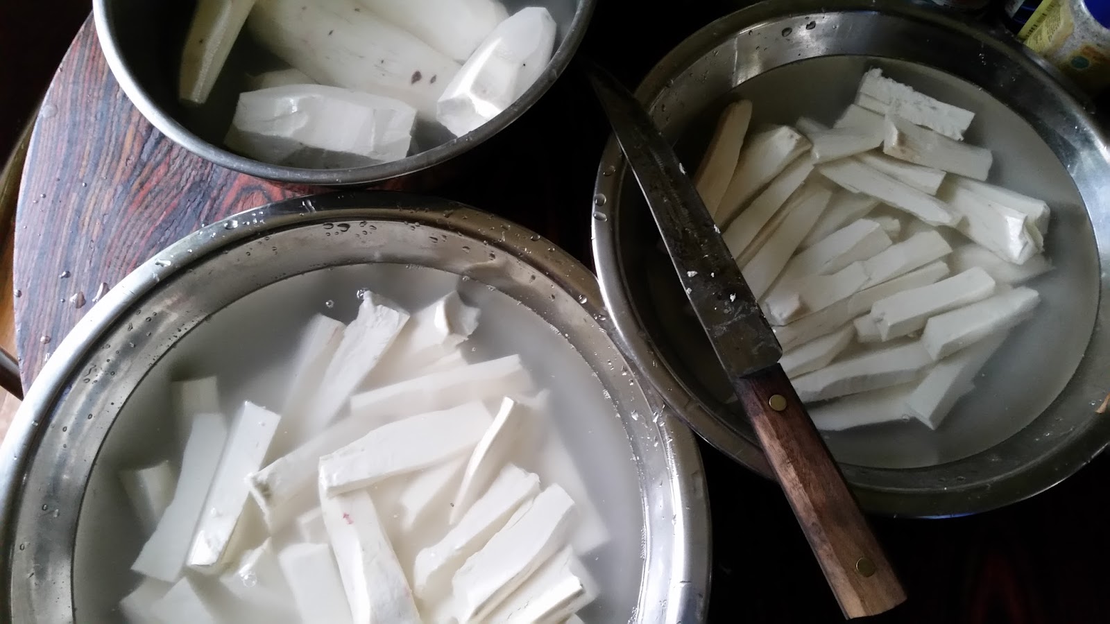 Toadstools and Fairy Rings: Soaking/Fermenting Cassava