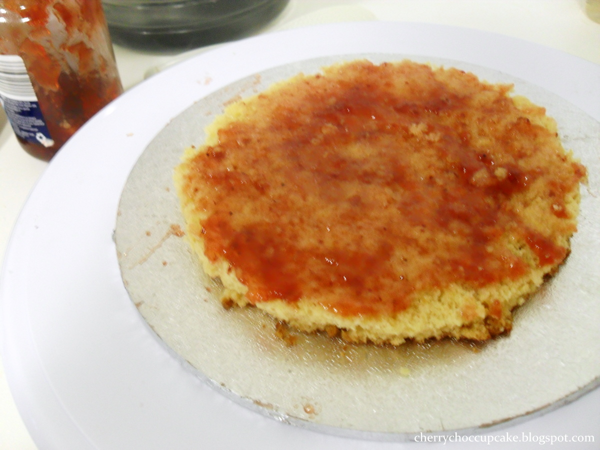 Cherry Choc Cupcake: Ruffled Vanilla Celebration Cake