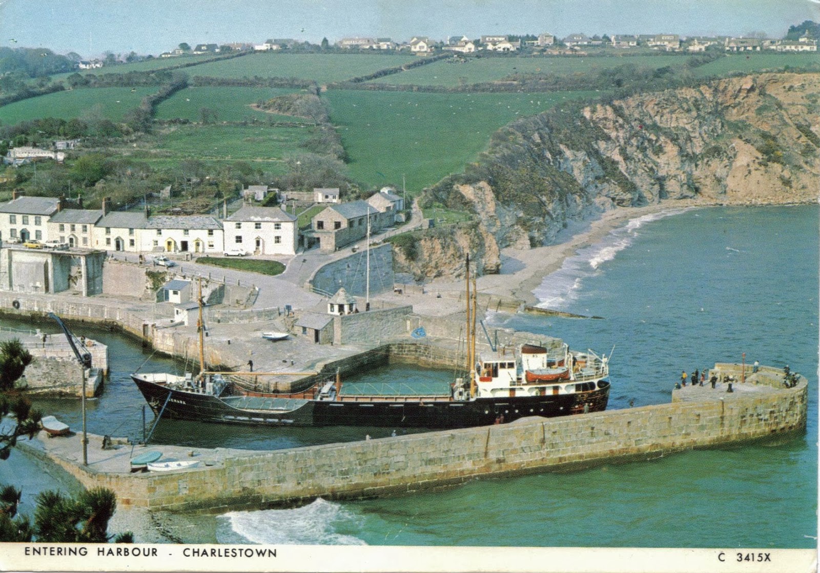 Postcards and Viewcards: Postcard Of Charlestown, Cornwall, England