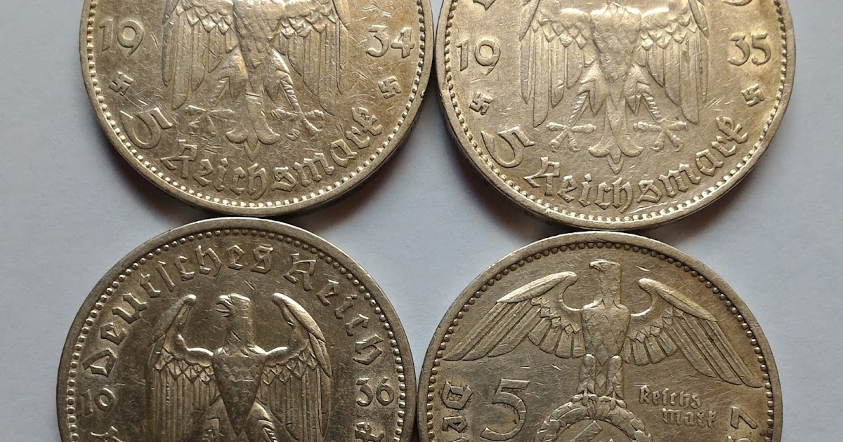 Koleksi Koin Kuno: Jerman 5 Reichmark NAZI #960