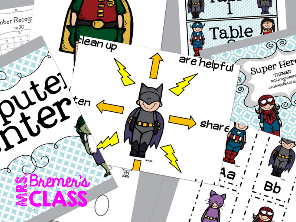 Mrs. Bremer's Class: Superhero Themed Freebie for Back to School