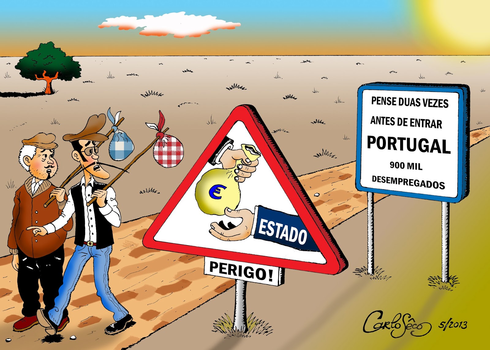 Humor a Sêco - Os cartunes do Trevim: Portugal, que futuro?