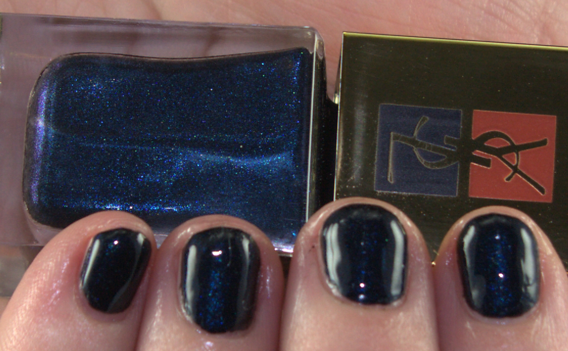 Yves Saint Laurent La Laque Black Lapis and Black Bronze swatches ...