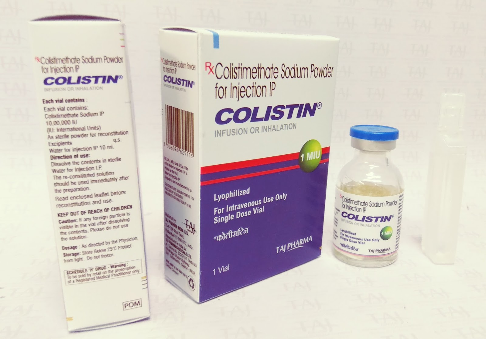 Colistimethate Sodium 1 Million I.U. Powder for Solution for Injection ...