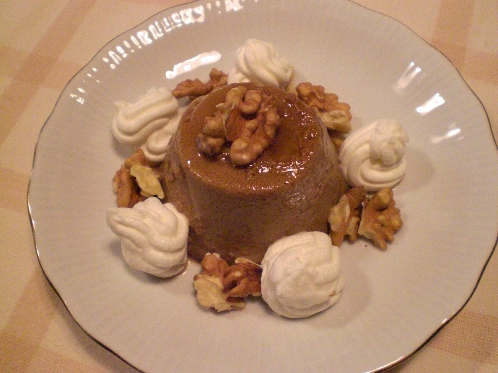 ¿Luna LleNa? pues hagaN hueCo!!: Flan de Café, con naTa y nueCes