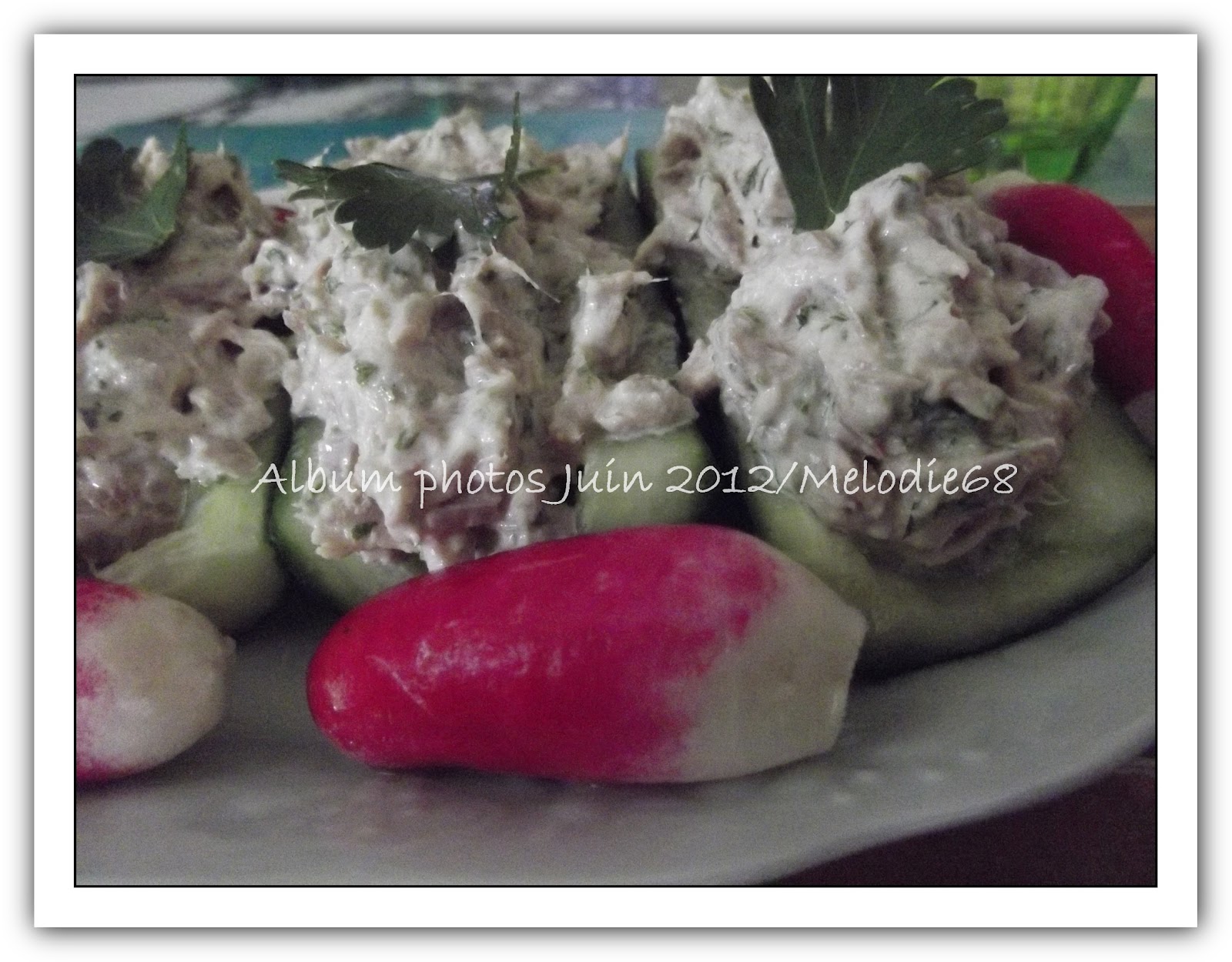 ♥ Les Gourmandises de Melodie68 ♥: Assiette froide : Concombre farci au ...