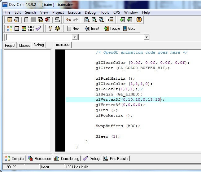Ahmadibrahim Membuat Garis Menggunakan Dev C Dengan Library Opengl