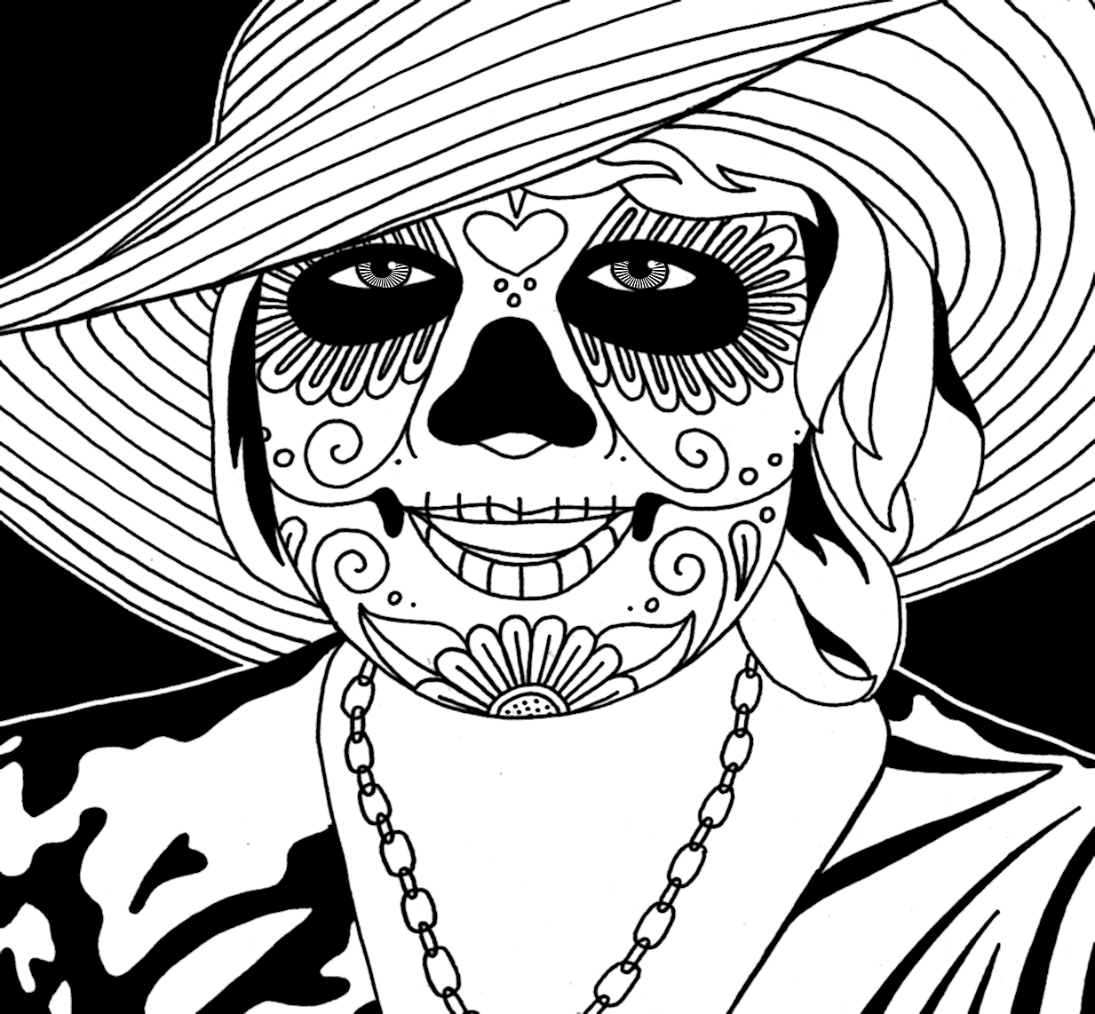 Yucca Flats, N.M.: Calaca-A-Day 365 Project Day 217 - +Erica Erkkila