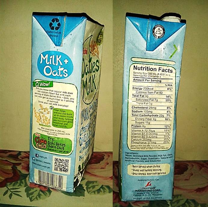 Sassy in the Supermarket: Oishi Oaties Milk