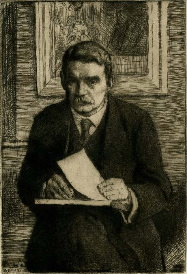 Self Portrait no. 17 - William Strang | Scottish art, Strang, Art studies