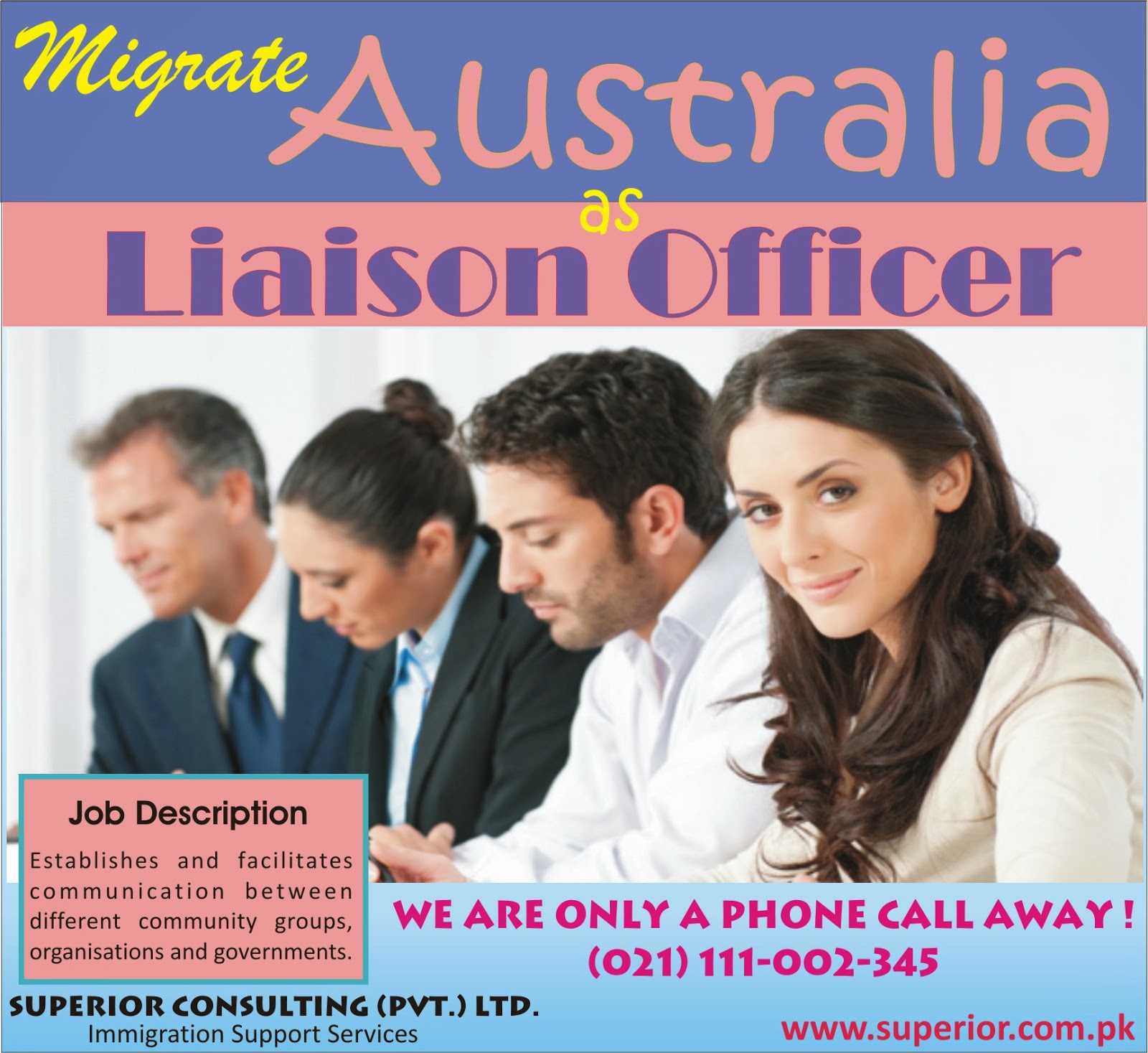 Superior Consulting (Pvt.) Ltd.: Migrate Australia as Liaison Officer