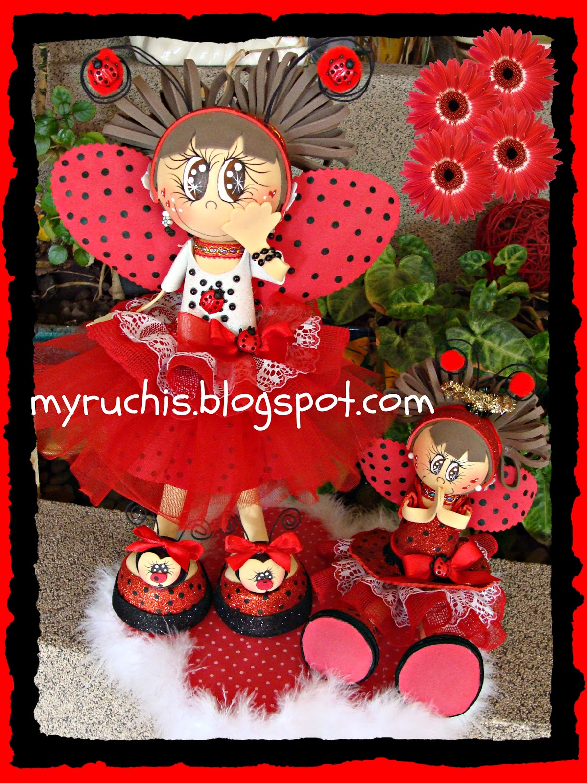 Myruchis: Centros de mesa para fiestas. Ladybug