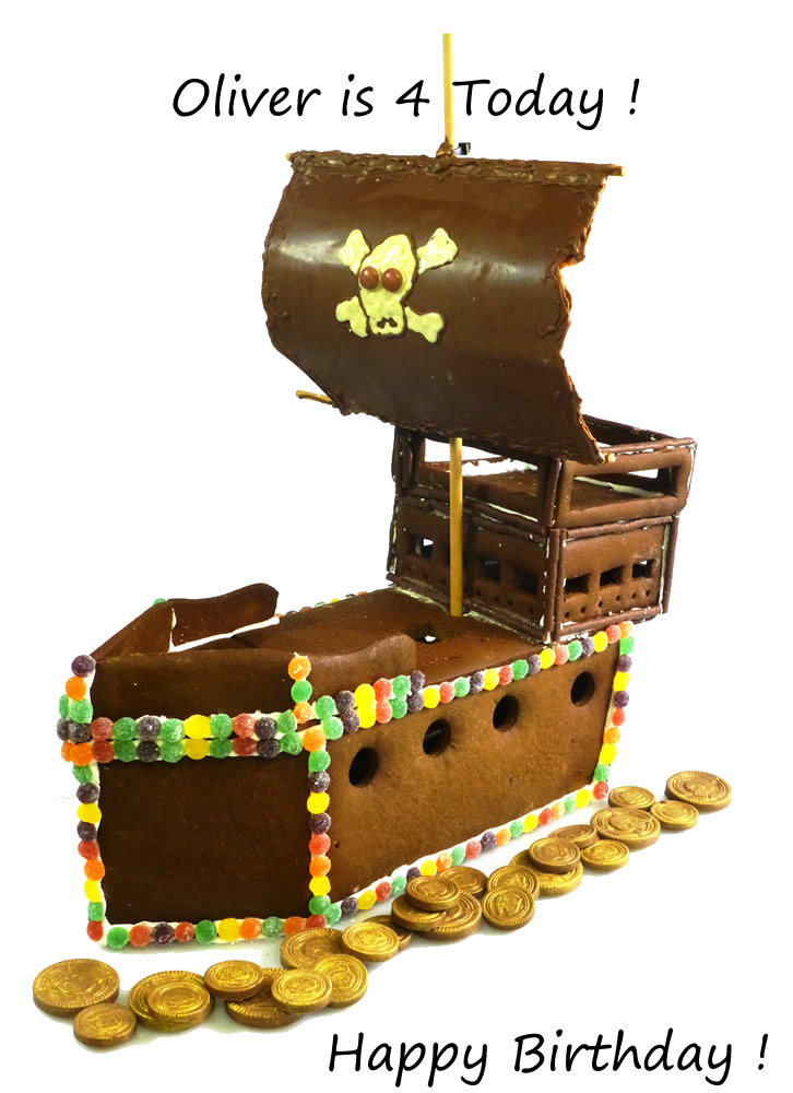 SiliconeMoulds.com Blog: Gingerbread Pirate Ship - Happy 4th Birthday ...