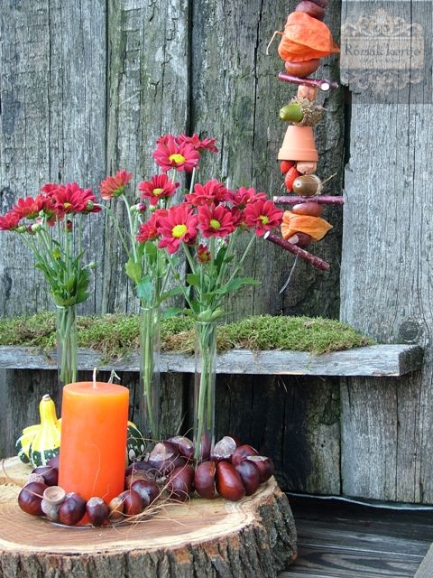 Rózsák Kertje Virág és Dekor: Őszi dekoráció asztaldísz nagyon egyszerűen