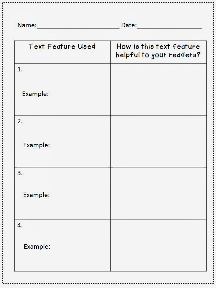The {4th Grade} Journey: Teaching Text Features through a {Project ...