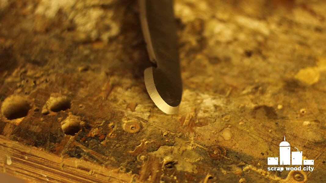 scrap wood city: How to make a DIY wood turning side scraper