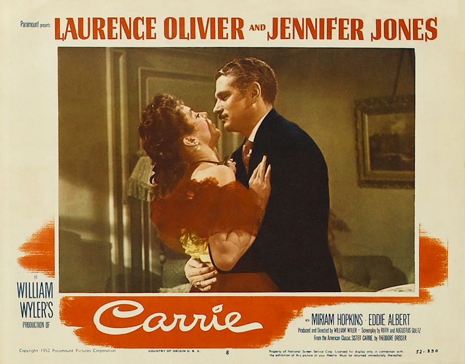 A PERSON IN THE DARK: Underseen and Underrated: Carrie (1952): Laurence Olivier's Last Chance at ...