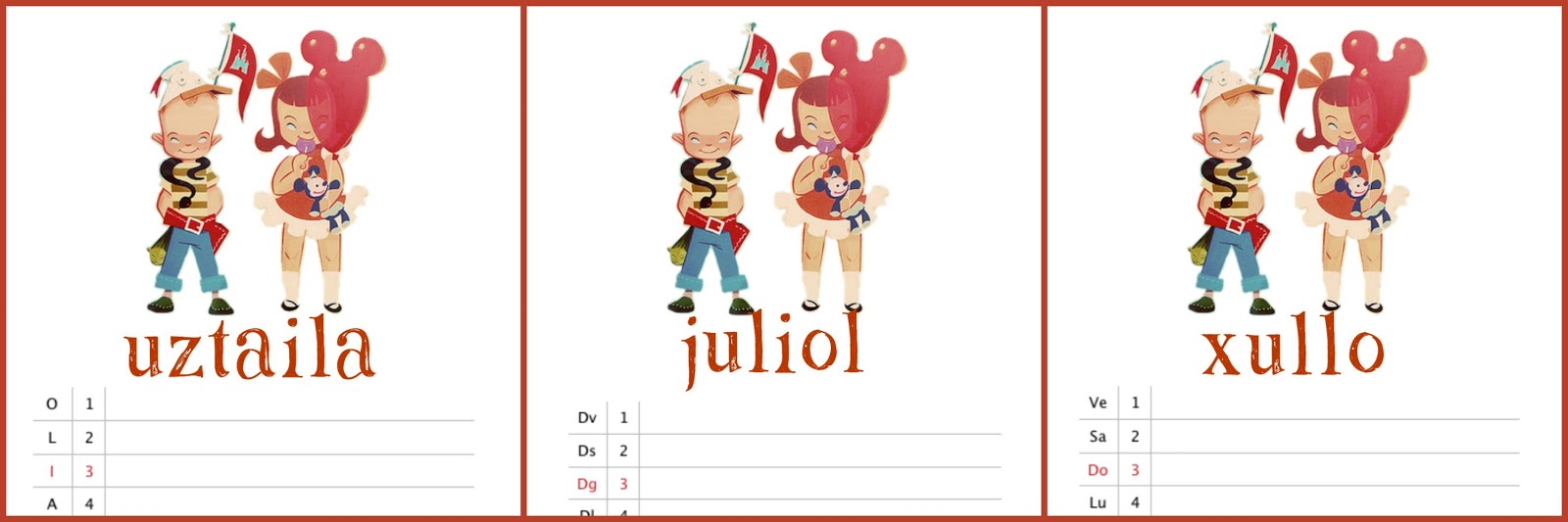 Pitis and Lilus: CALENDARIO GRATUITO DESCARGABLE ... JULIO 2016