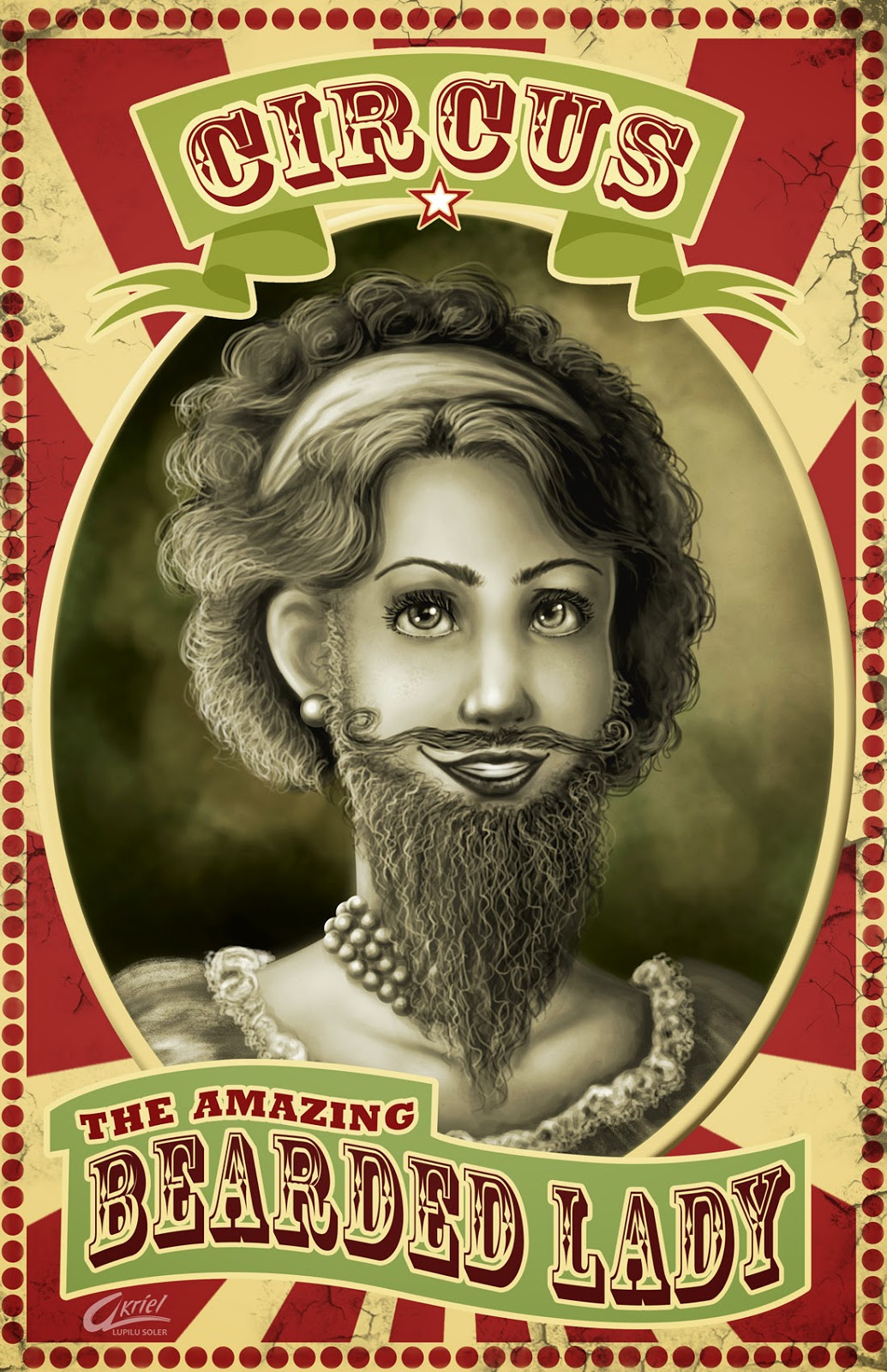 akriel ilustracion: The amazing Bearded Lady