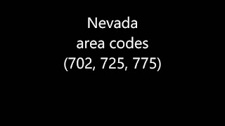 Area codes 702 and 725