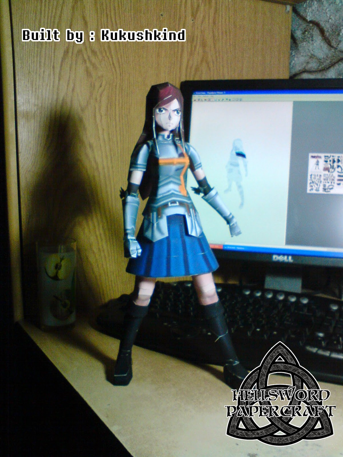 Hellsword Papercraft: Fairy Tail Erza Scarlet Papercraft