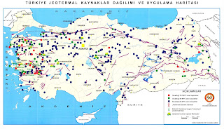 Geothermal Resources Map of Turkey ~ Turkey Physical Political Maps of ...