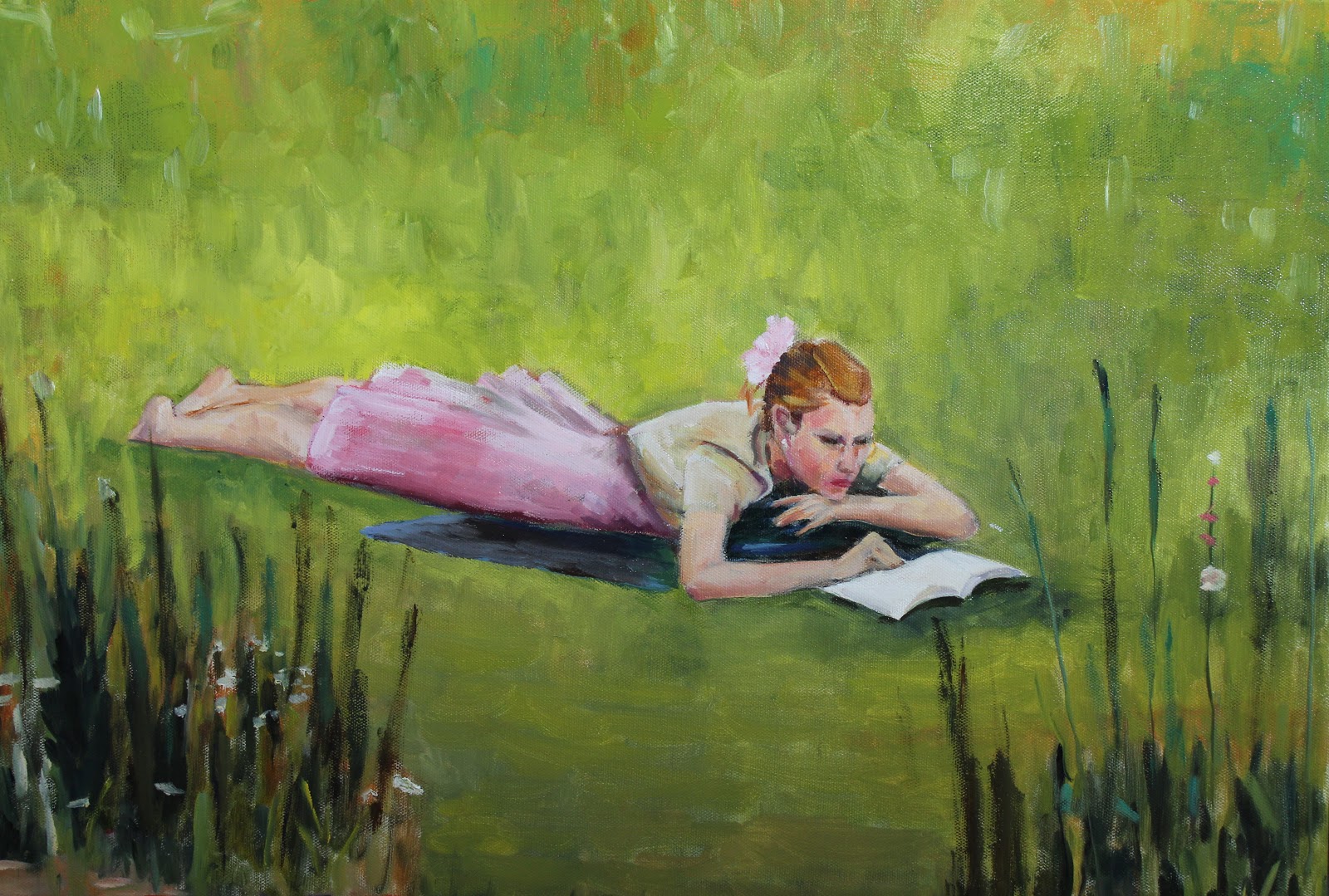 Wanda Lowery's Daily Painting: On the Lawn at the Louvre
