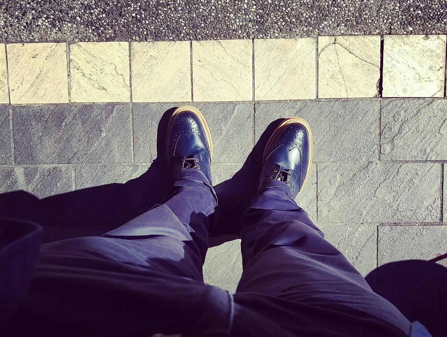 Tricker's Commando Sole Stow Boots Navy