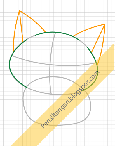 Cara menggambar kucing - Bagian 1 - Pensil Tangan