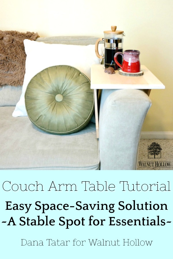 Couch Arm Coffee Table - Walnut Hollow