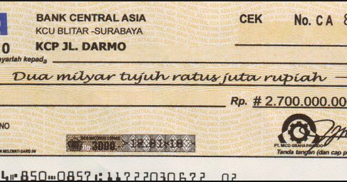 PERBEDAAN CEK DAN BILYET GIRO ADA 7 POIN YANG SANGAT JELAS - ILMU ...