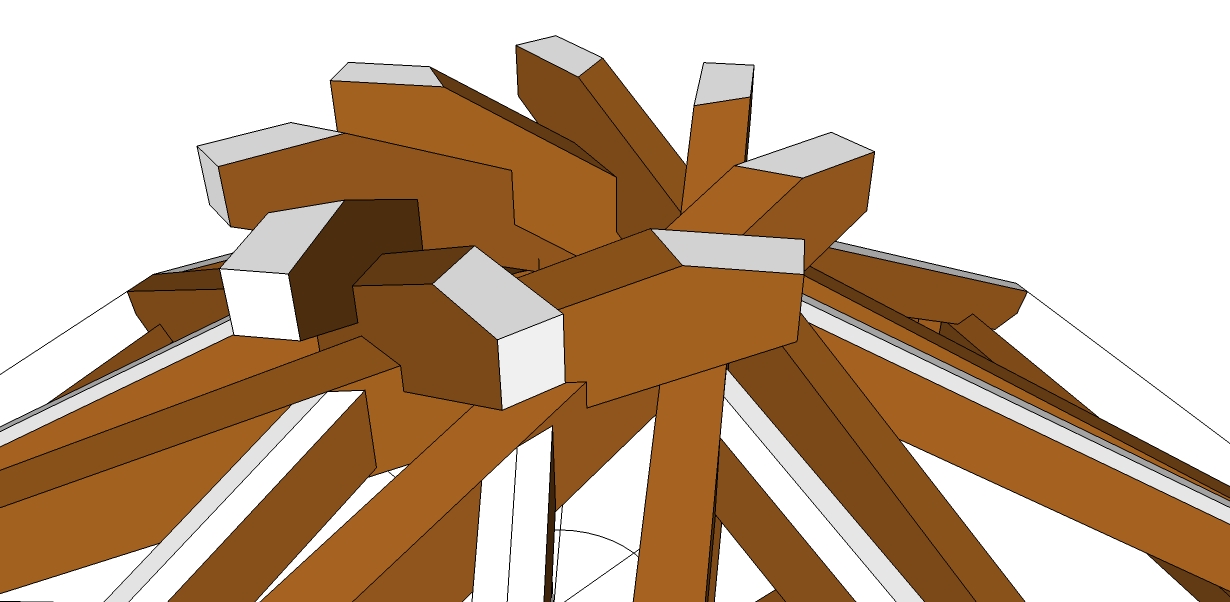 Roof Framing Geometry: The Mandala roof (reciprocal roof)