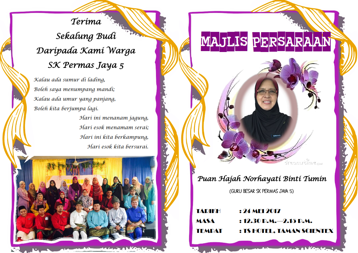 Sekolah Kebangsaan Permas Jaya 5: Buku Program Majlis Persaraan Bonda ...