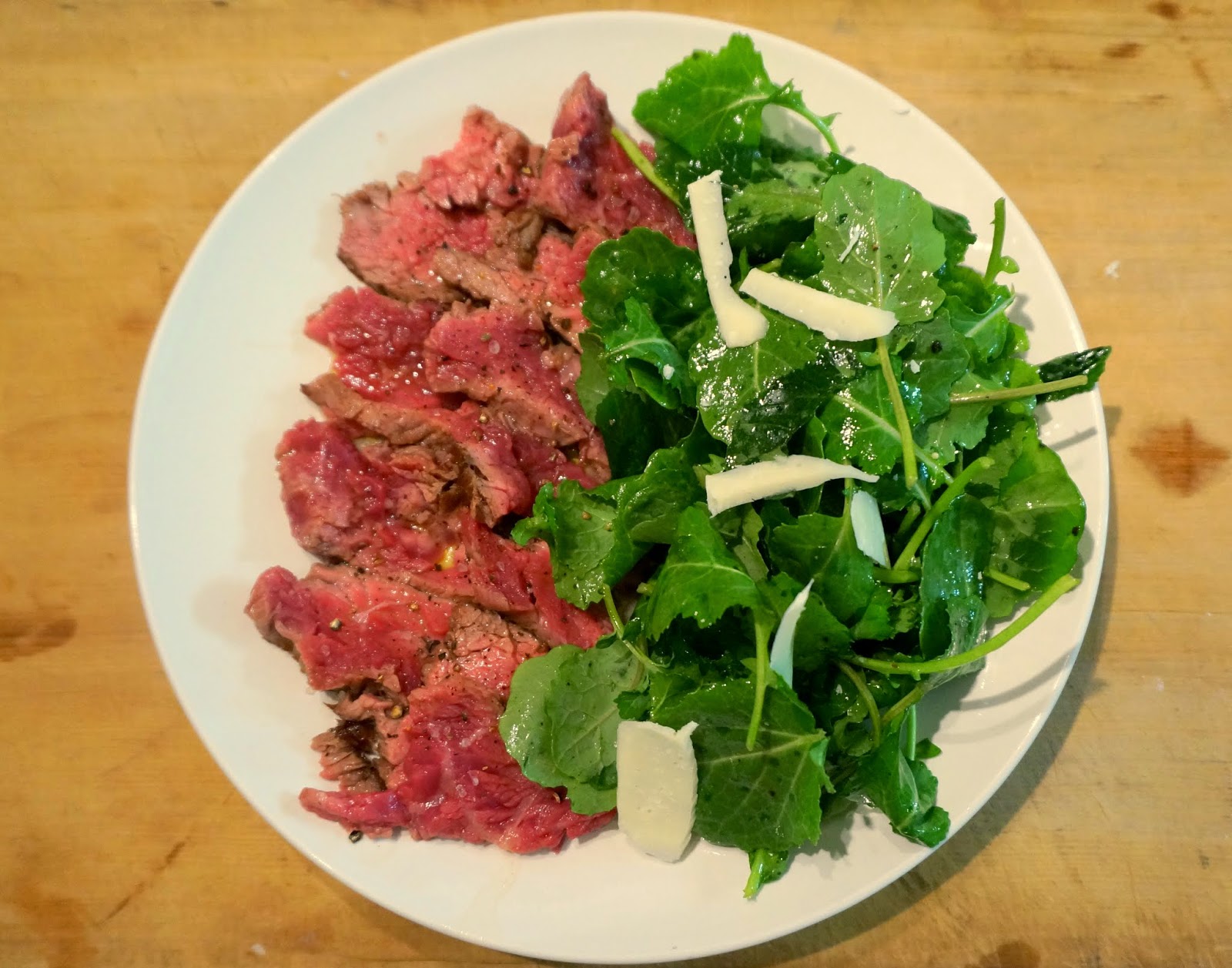 Seared Beef & Dressed Greens