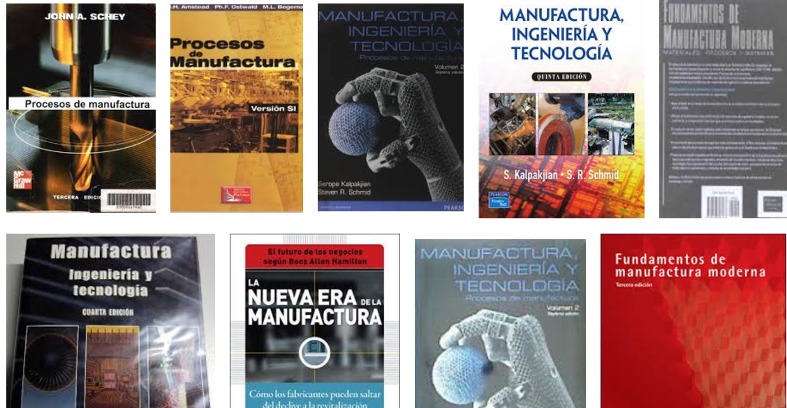 Libros de procesos de fabricación, manufactura y ciencia e ingeniería de los materiales