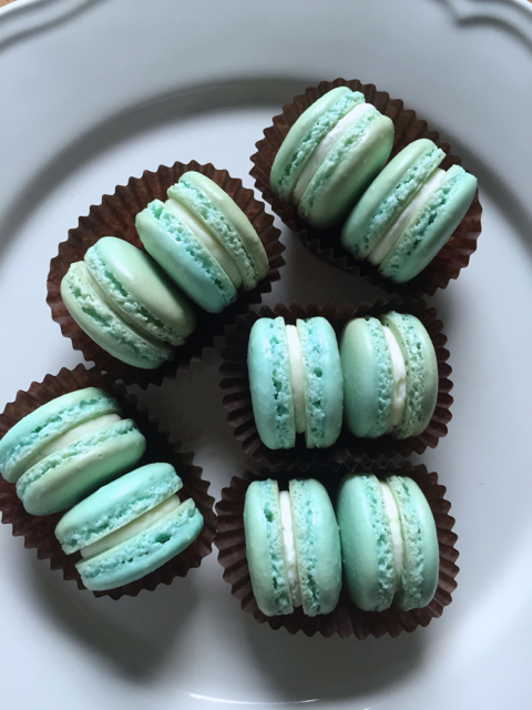 Heidi's Mix: Mint Macarons