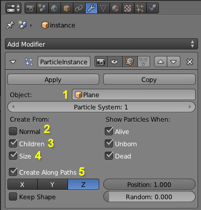 Blender 2.64 : Particle Instance Modifier - YafaRay 0.1.2 毛髮後代著色