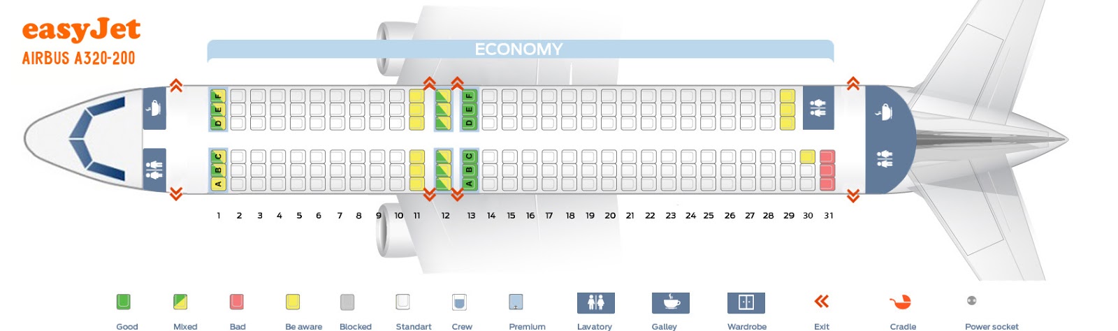 Easyjet a320 Seating Plan