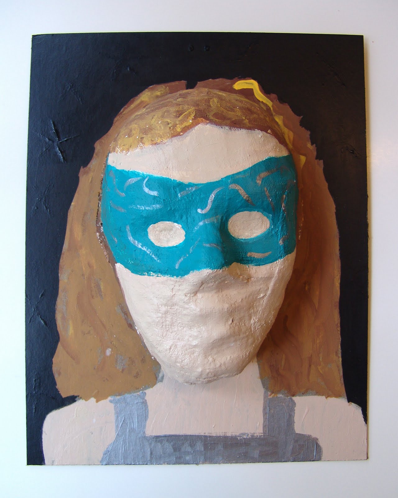 Cool Stuff Art Gallery: Plaster Cloth Mounted Mask Art Project