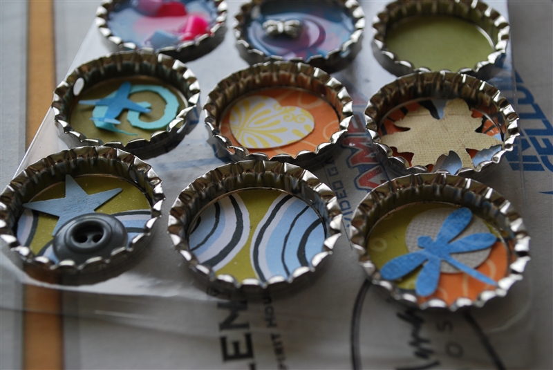 Prairie Scraps: Bottle Cap Magnets