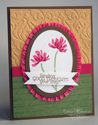 Elaine's Creations: Too Kind Card